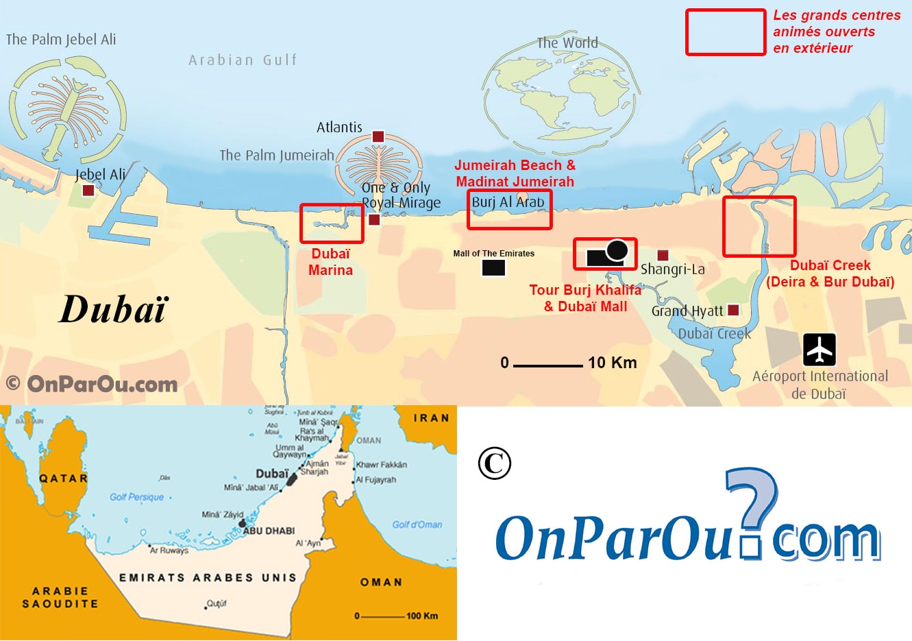 Carte De Dubai Voyages Cartes